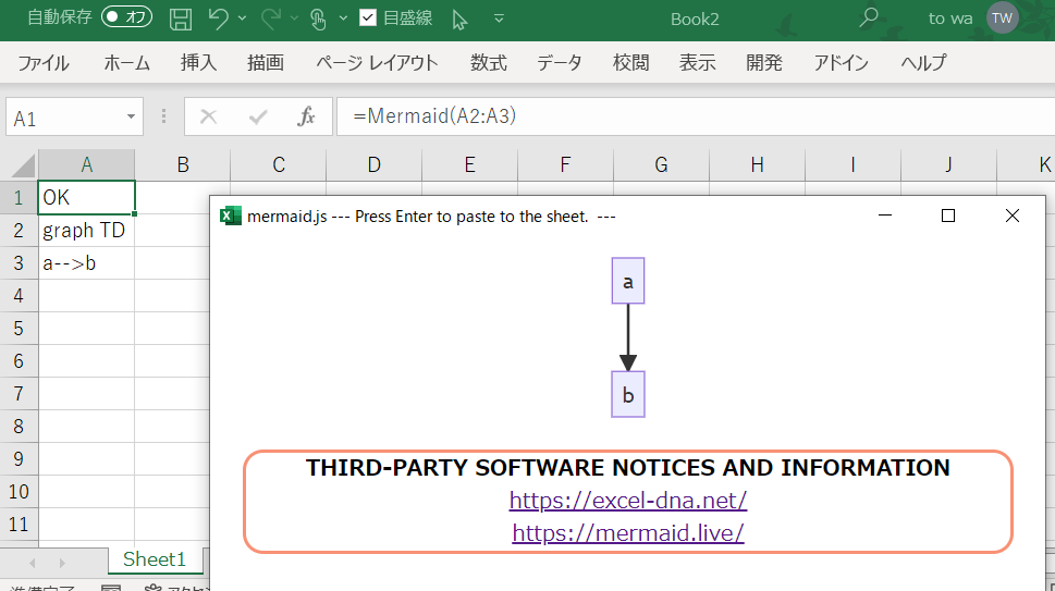 re: Excelでもmermaidしたい #Markdown - Qiita