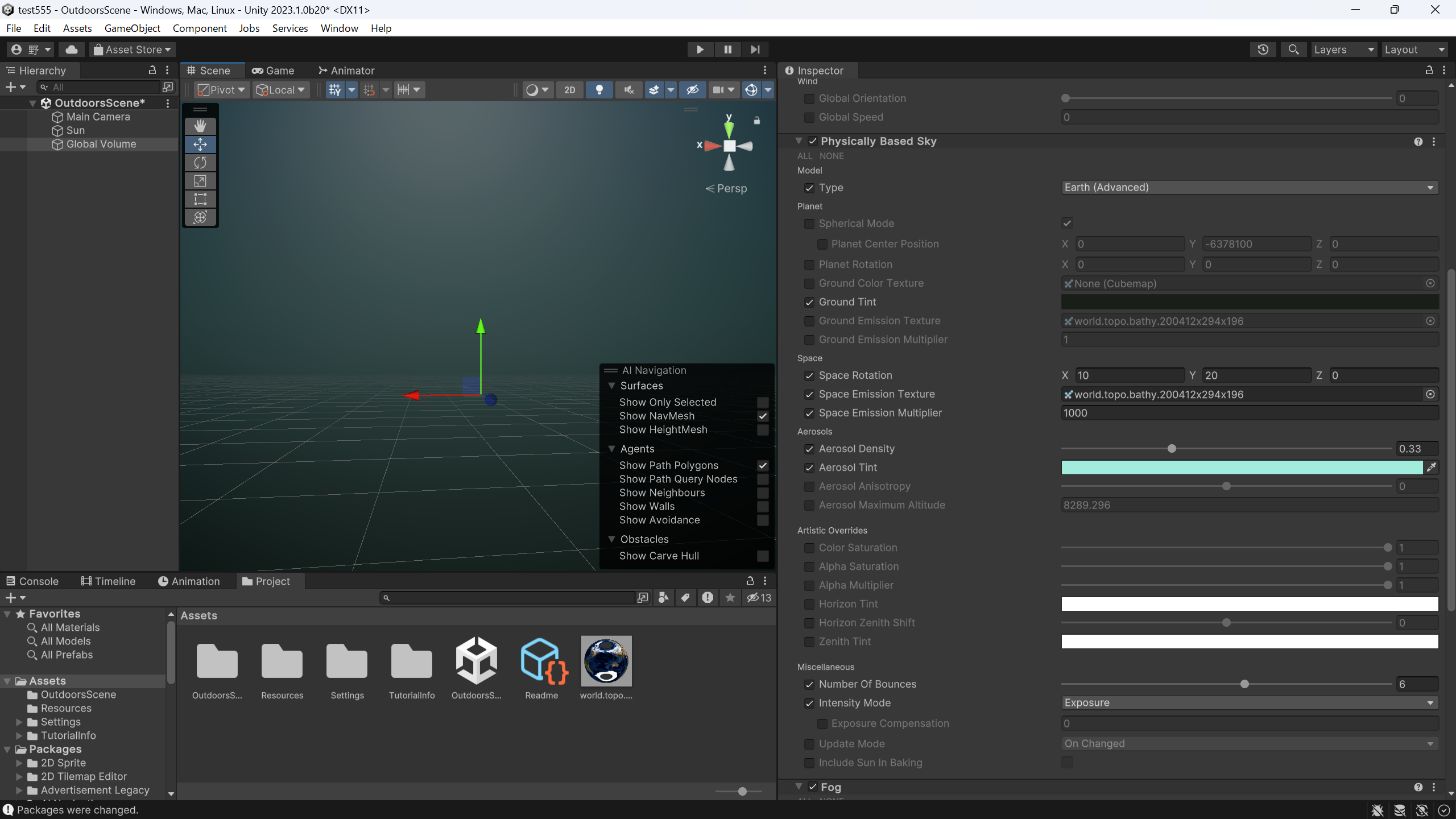 【Unity】HDRPを使って簡単に自然のシーンを制作する vol.1 Physically Based Sky編 #3D - Qiita