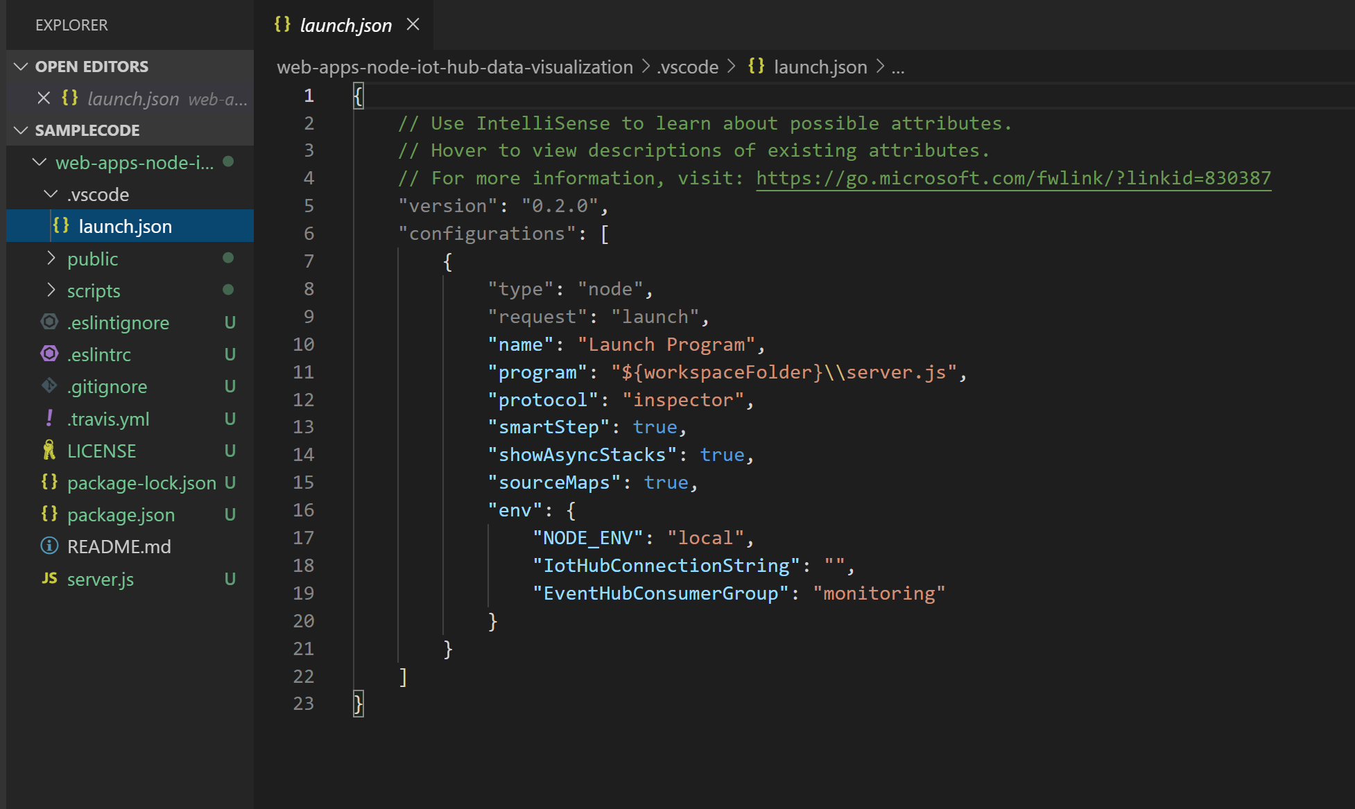 Azure IoT Hub からのセンサーデータを WebApp から監視する #Node.js - Qiita