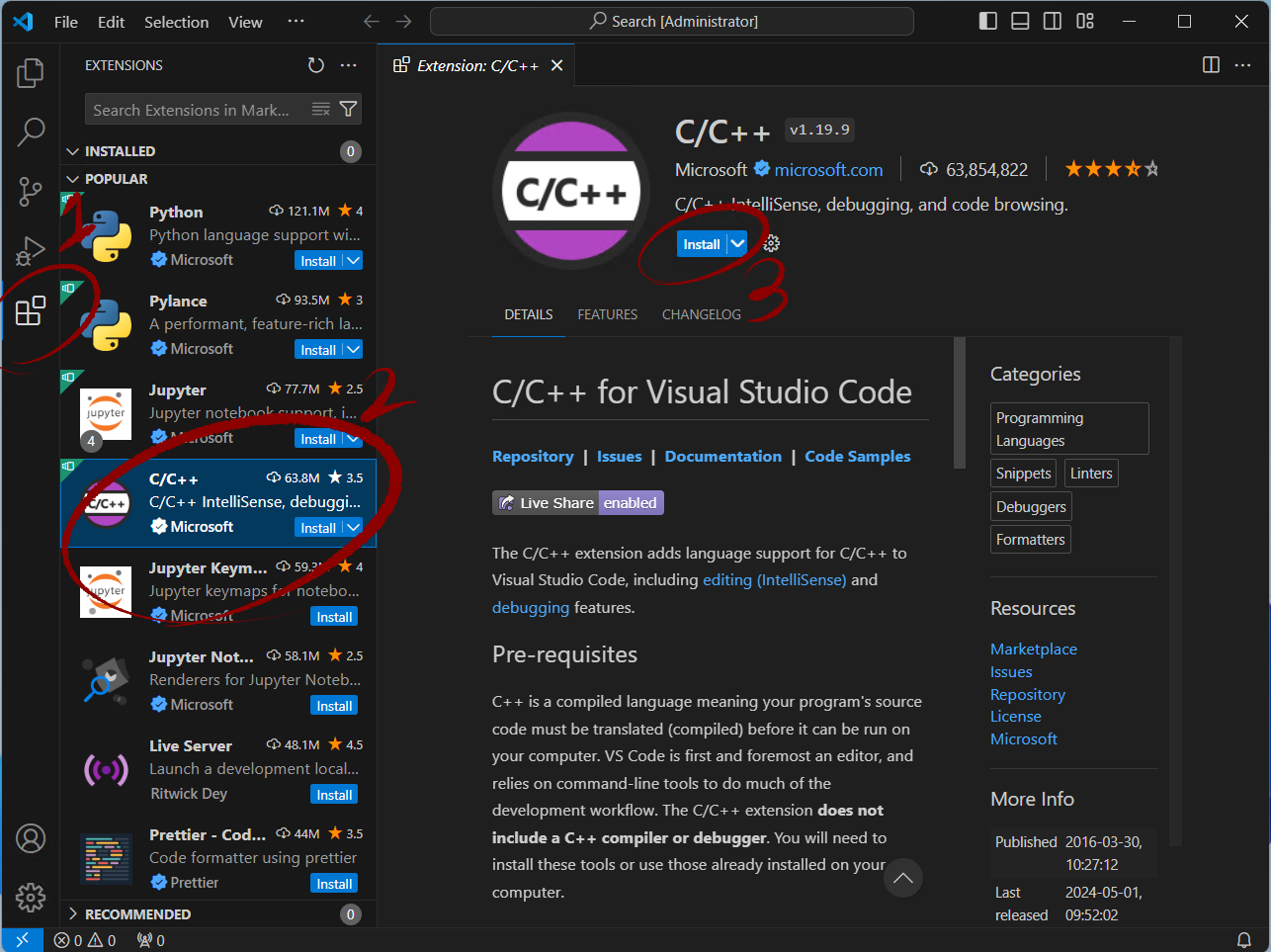 とにかく楽してWindowsにC言語開発環境を作る #C++ - Qiita