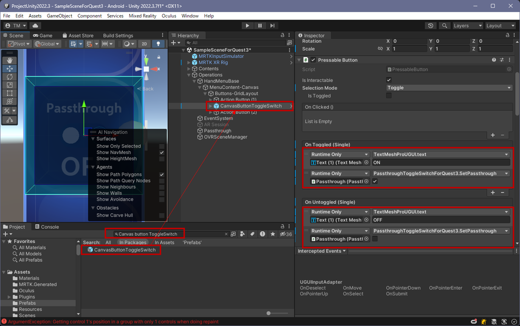 【XR Kaigi 2023解説用】 MRTK3とpassthrough, scene を使ったコンテンツ作成（Meta Quest 3向け ...