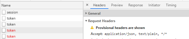 Provisional headers are shown #CORS - Qiita
