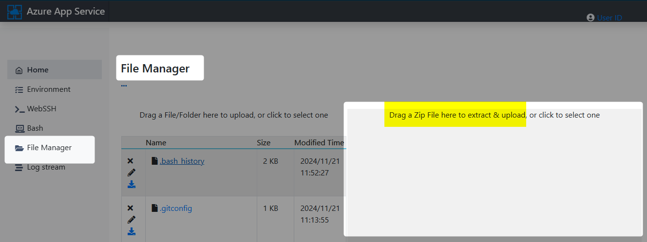 Azure: App Service の kudu での新しい GUI (newui) なら、ファイルアップロードもD&Dで出来て便利 ...