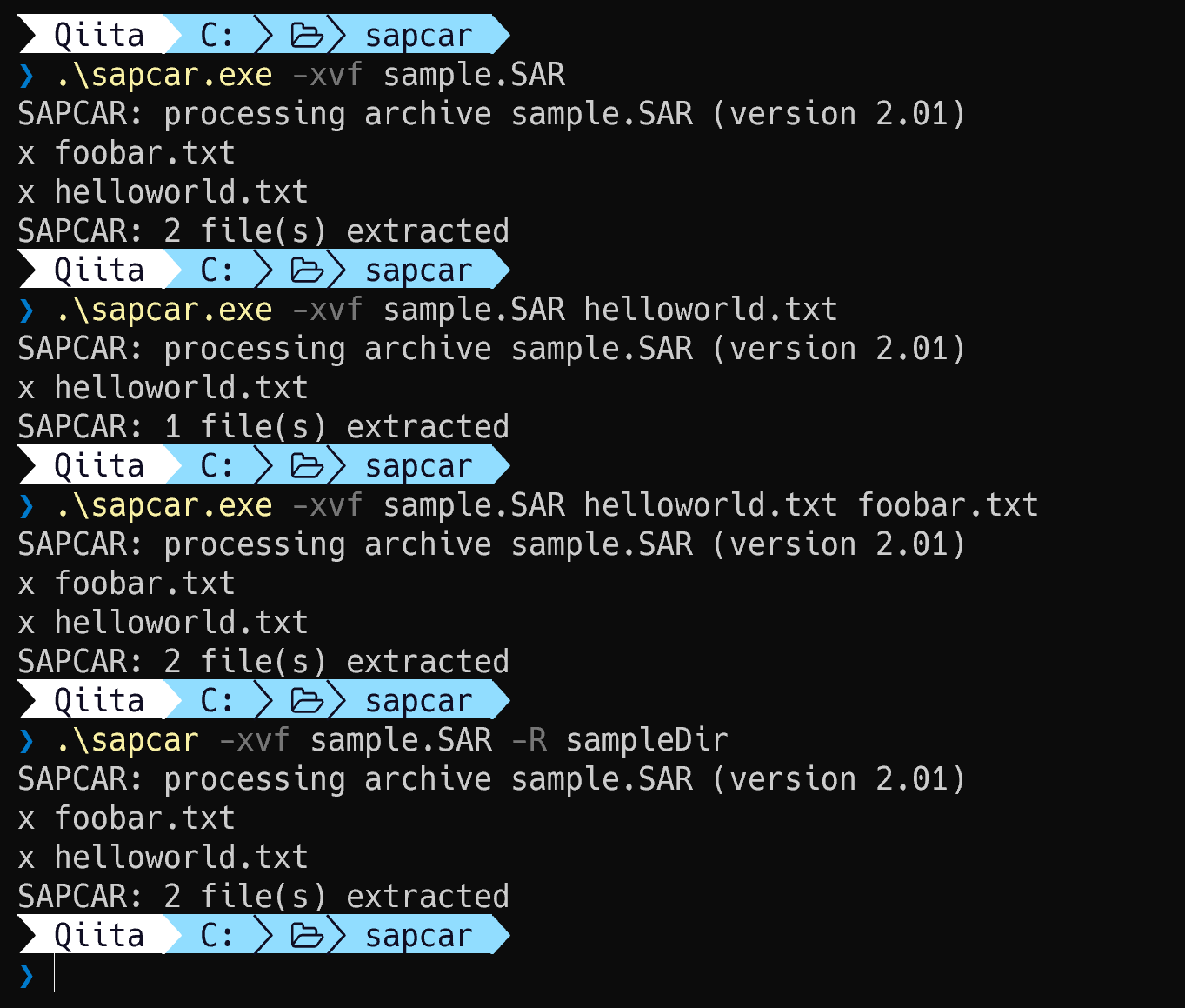 Windows端末にSAPCARをインストールして利用してみる #SAP - Qiita