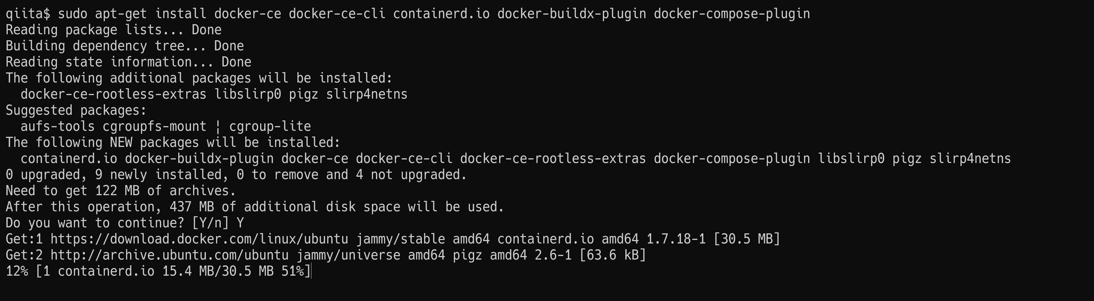 Windows11(WSL2)上のUbuntuにDocker EngineをインストールしてLinuxコンテナを実行してみる #Ubuntu22.04 - Qiita