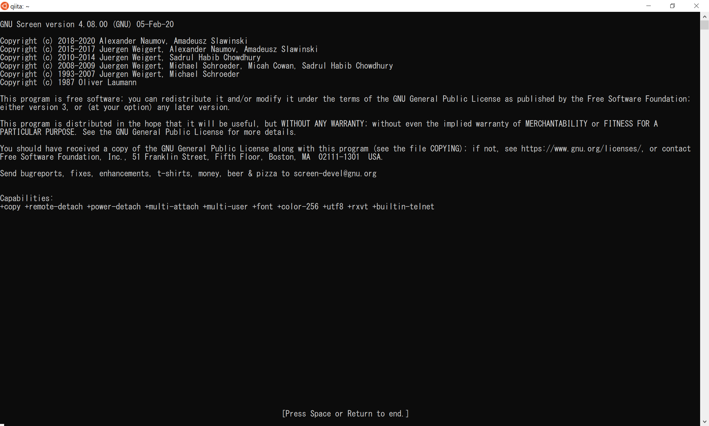 GNU Screenコマンドをつかってみる #screen - Qiita