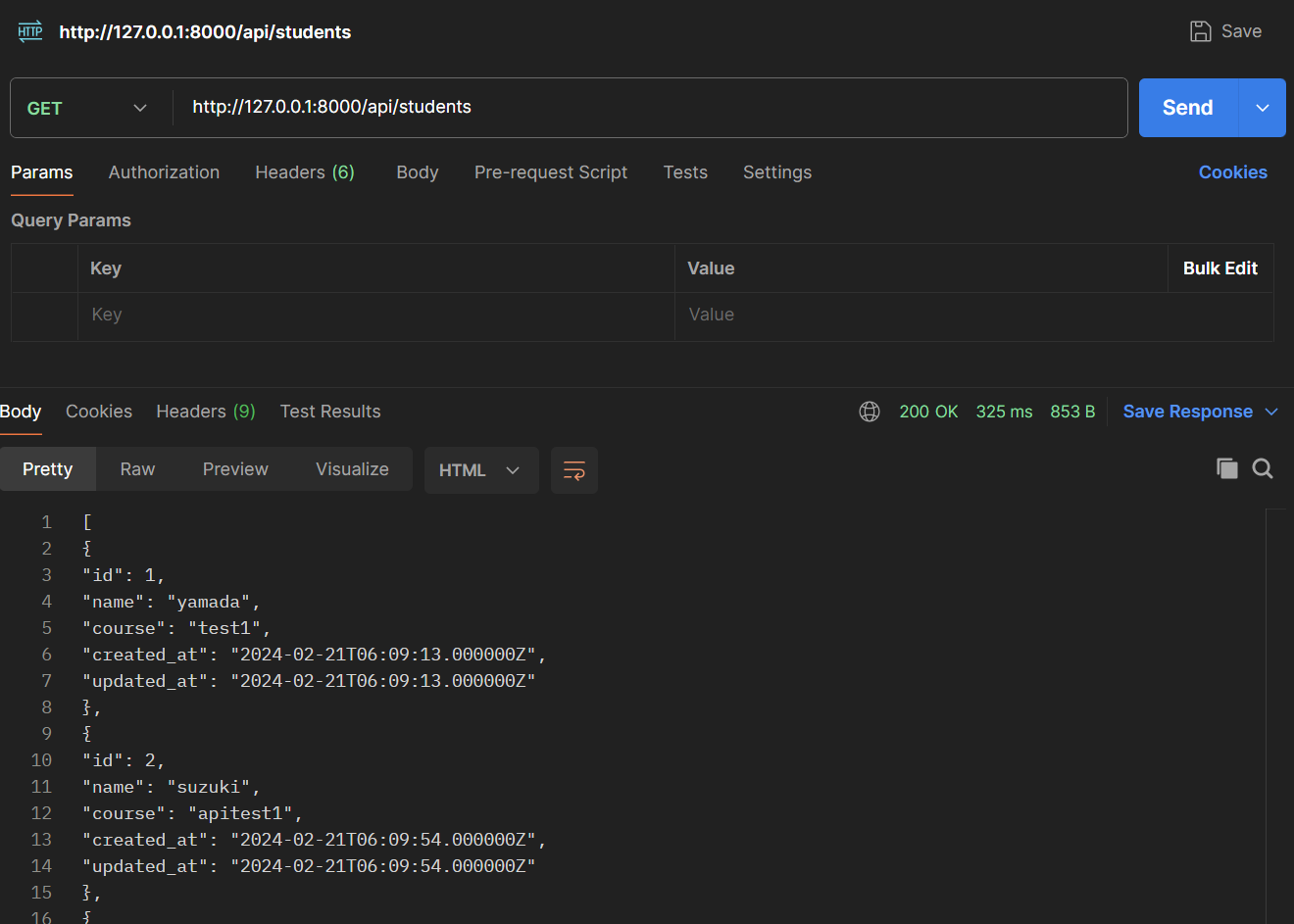 PHP LaravelでRESTful APIを試す #初心者 - Qiita