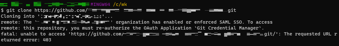 【Github】gitbashからSSO設定したリポジトリにアクセスするための認証を通す方法 #初心者 - Qiita