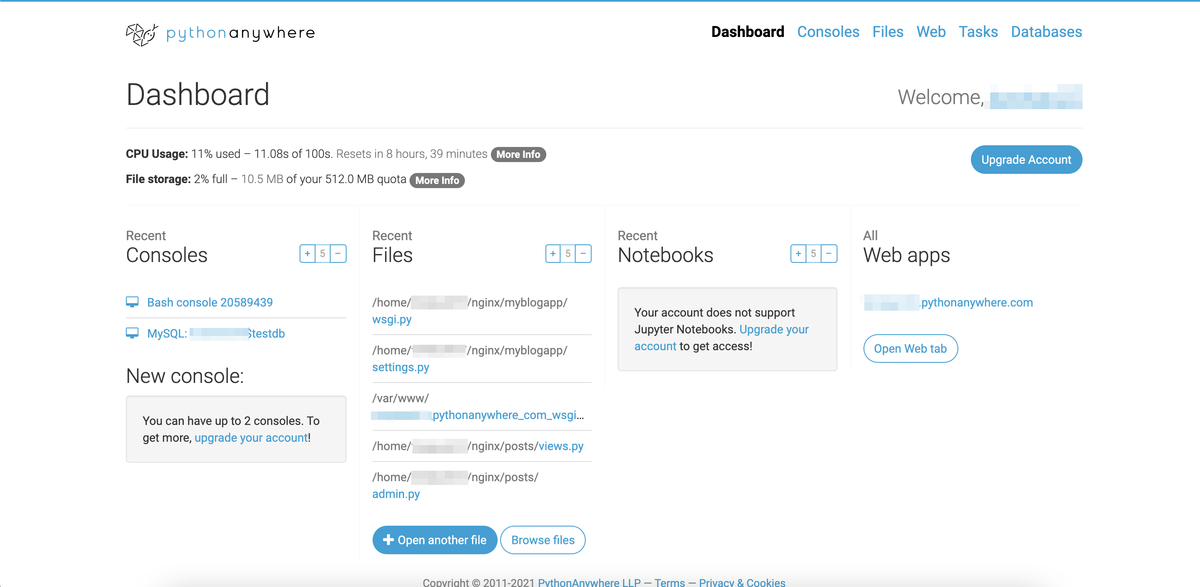 初心者向け Pythonanywhereを使ってみよう（2023/09/09色々追加あり） #Django - Qiita