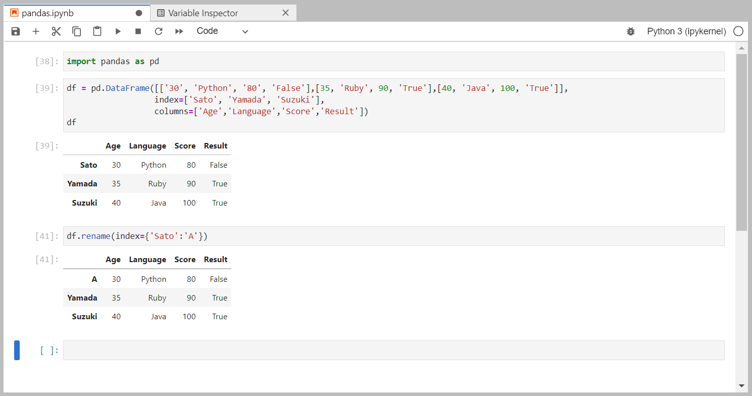 Python Pandas基礎① -DataFrameとSeries- #Python - Qiita