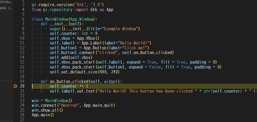 Python で Ubuntu で GTK で GNOME ウインドウで Hello World する #gnome - Qiita