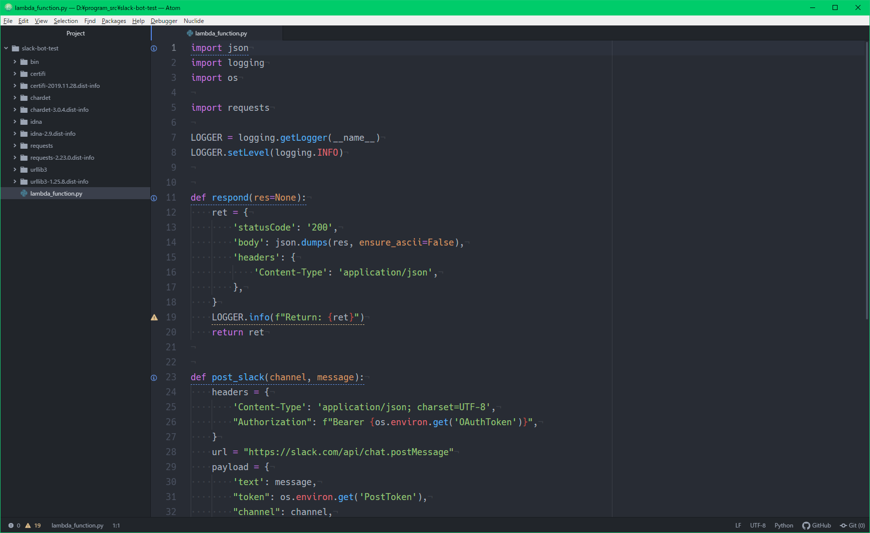 Slack の bot を自作する（AWS Lambda + API Gateway） #APIGateway - Qiita