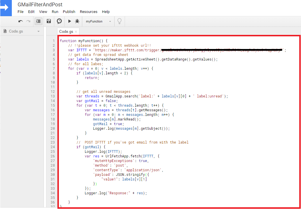 GMailで特定のラベルに届いたメールをトリガーにIFTTTでWebHookしたい #GoogleAppsScript - Qiita