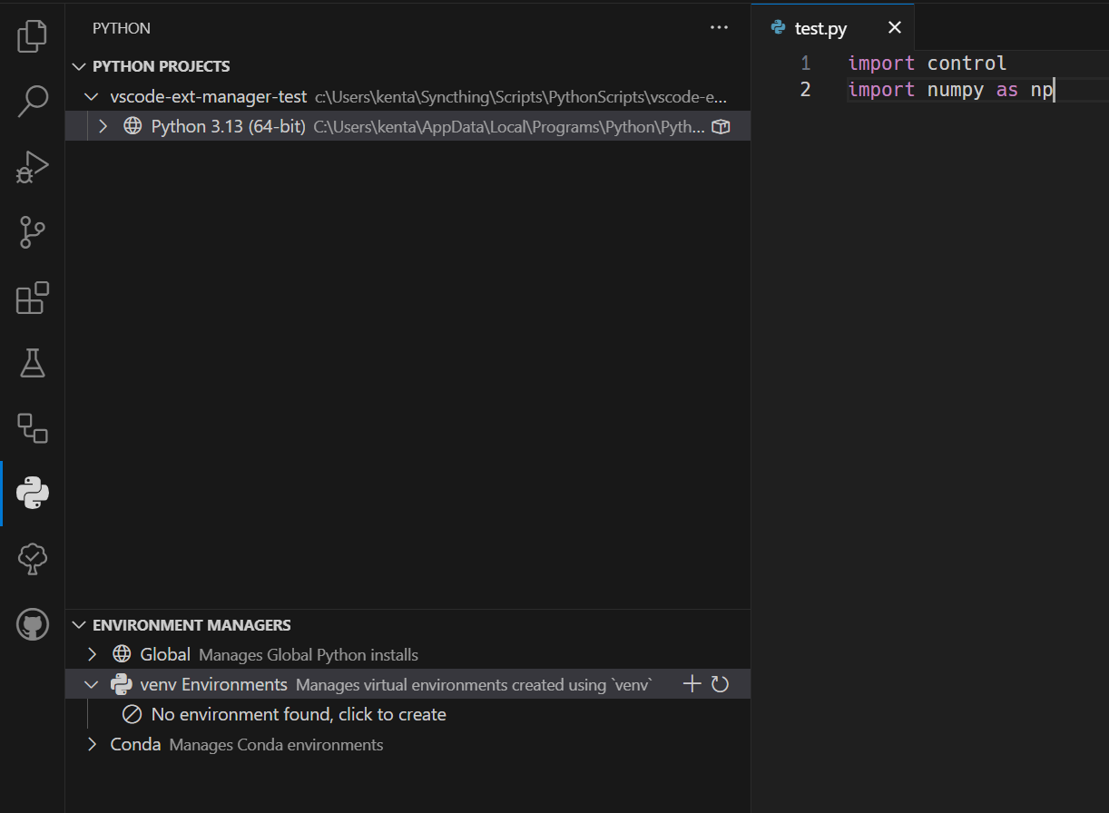 VSCodeで`Python Environment`拡張機能が出た #pip - Qiita