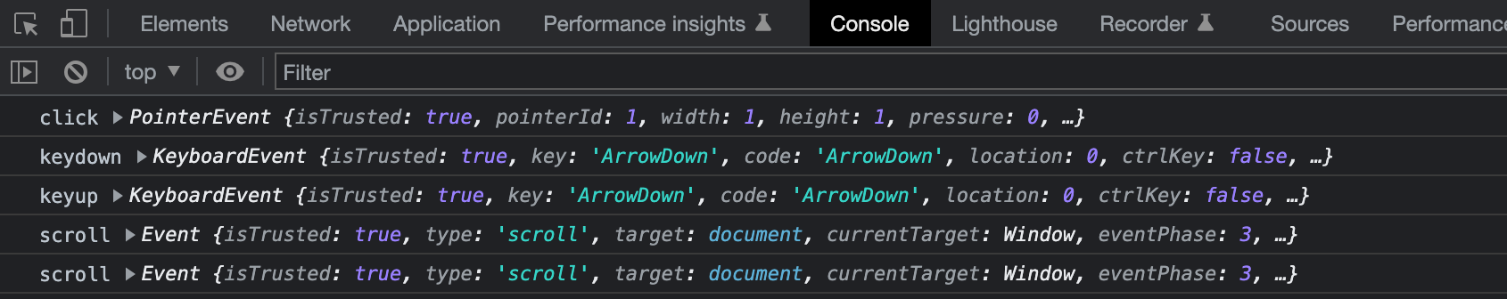 DevToolsのconsoleを介してイベントと関数呼び出しを監視する #JavaScript - Qiita