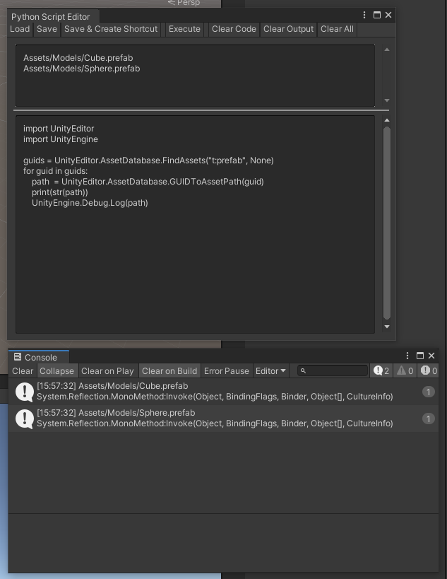 Python for Unityを使ってみる #Python - Qiita