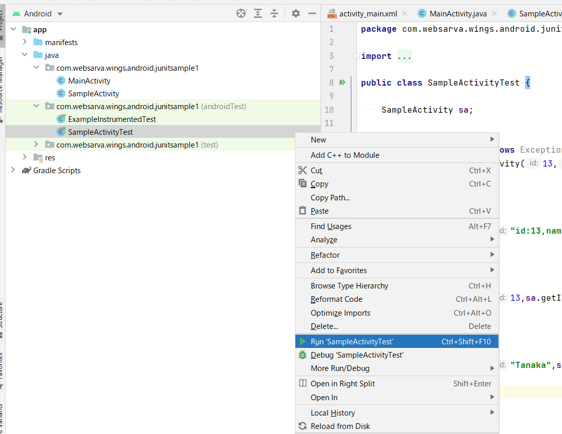 Android StudioでのJUnitテストのやり方 #AndroidStudio - Qiita