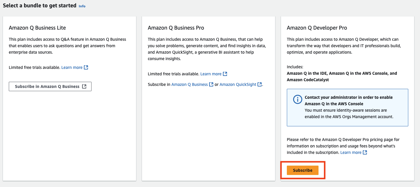 Amazon Q Dveloper Proを単一AWSアカウント環境で契約する #AmazonQDveloper - Qiita