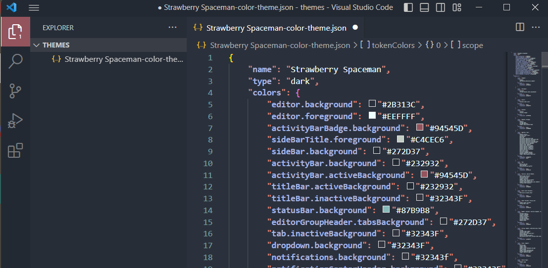 【Visual Studio Code】既存のテーマを編集する方法 #Windows - Qiita