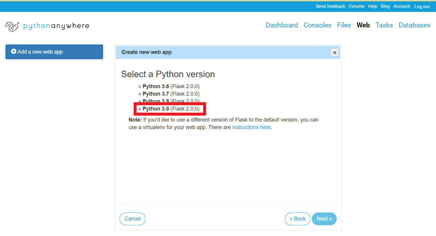【Flask, pythonanywhere】10分でwebサイト公開（無料サーバー・広告なし・無料SSL） #Python - Qiita