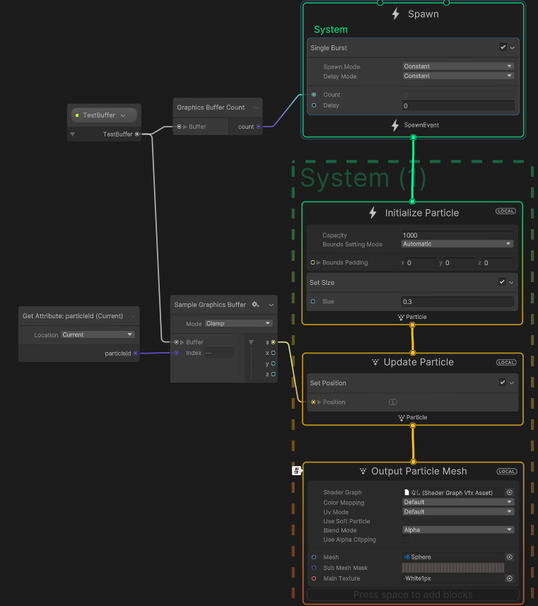 VFXGraphにGraphicsBufferから値を渡す #Unity - Qiita