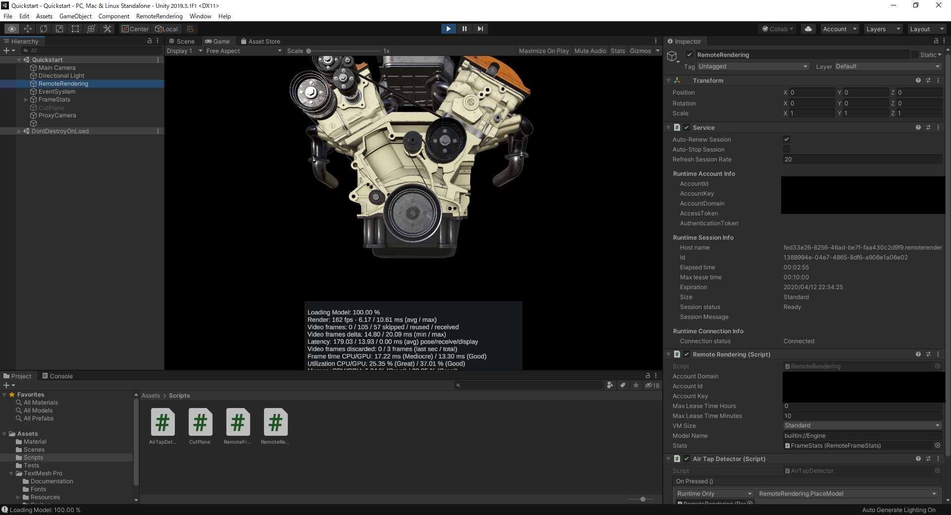 Azure Remote Rendering の QuickStart を試してみた #Unity - Qiita