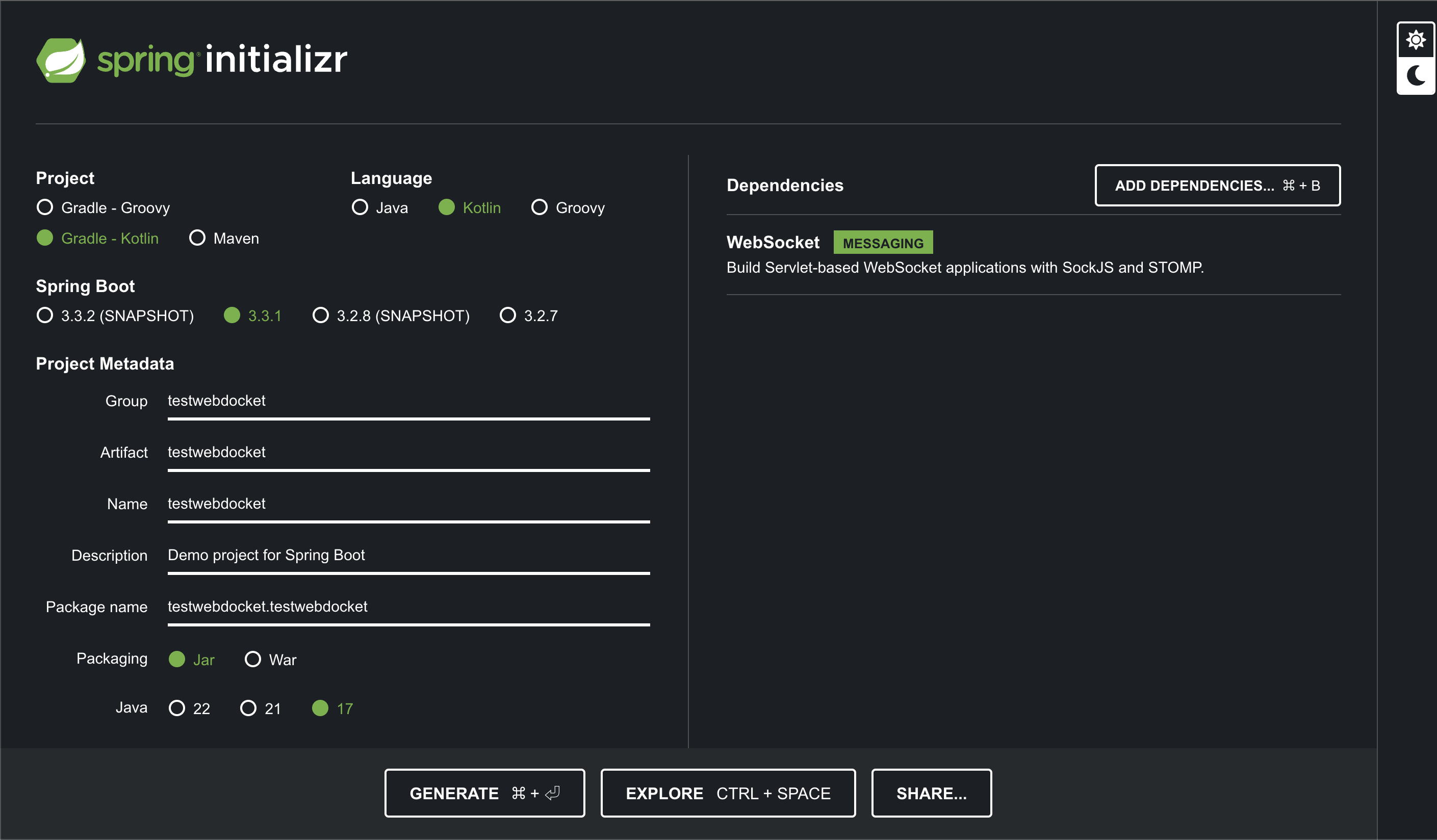 Kotlin,SpringBootでWebSocket通信を用いた簡易チャットアプリを作る #IntelliJ - Qiita