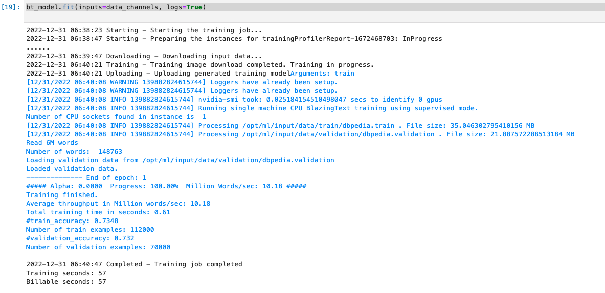 【初心者】Amazon SageMaker BlazingTextアルゴリズムを試してみた #AWS - Qiita