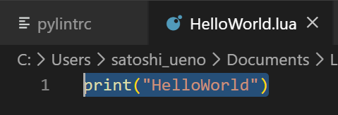 Lua＋VSCodeでHelloWorldするまで #VSCode - Qiita