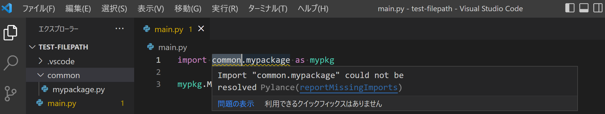 Python自作パッケージのimport時にVSCodeで警告が出る問題の解決 #Import - Qiita