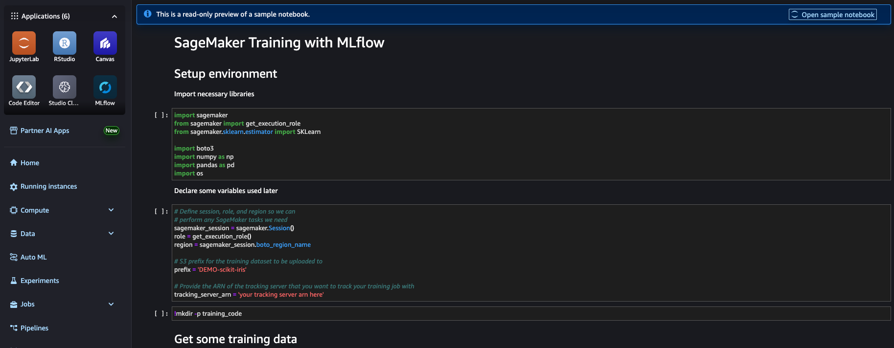 Managed MLflow on SageMakerを試す #AWS - Qiita