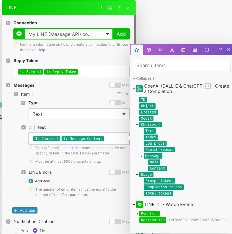ChatGPT × LINE Bot × Make ノーコードで対話できるChatBotを作成する #linebot - Qiita