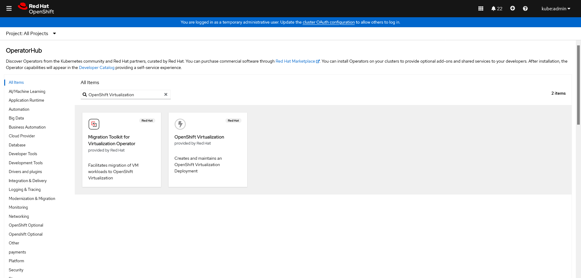 OpenShift Virtualization (OCP-V) - Installation #openshift - Qiita