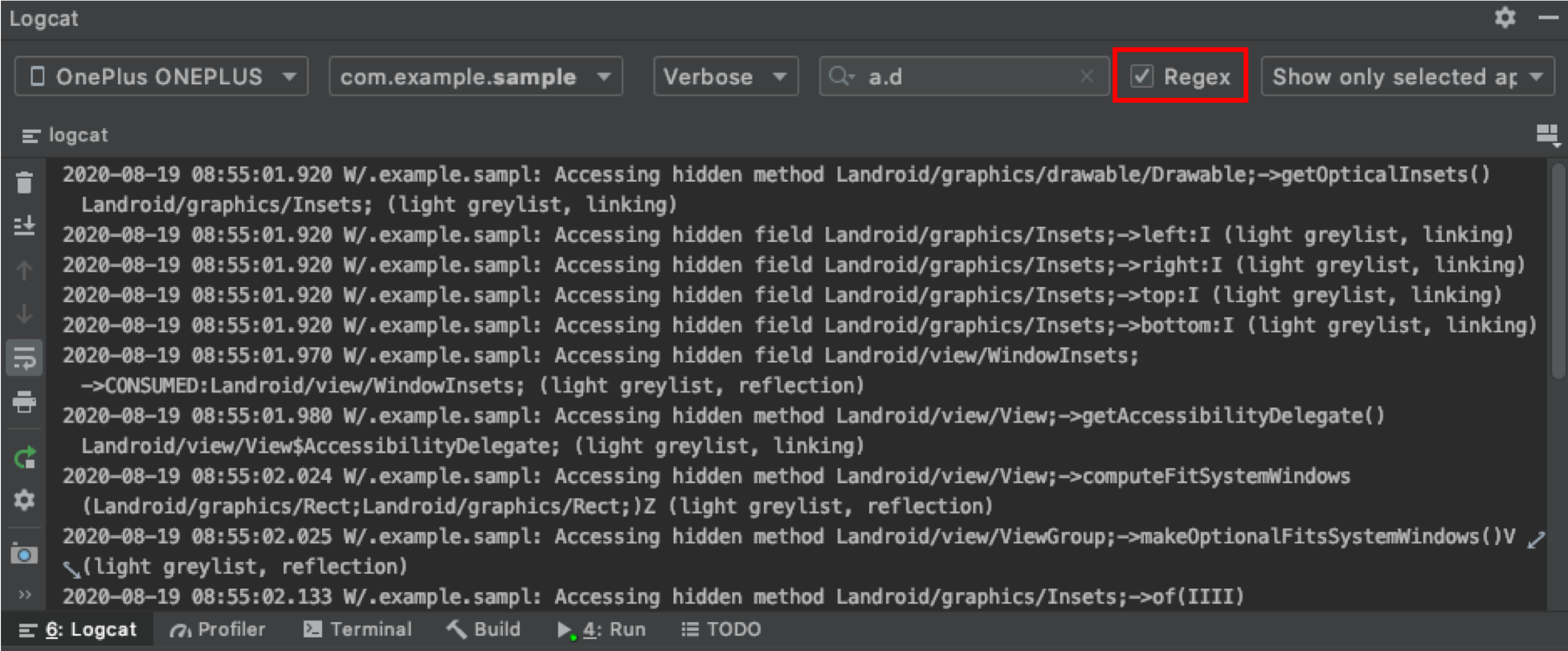 [Android] logcat の使い方を見直す #AndroidStudio - Qiita