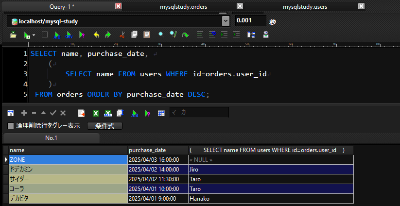 SQL学習入門｜サブクエリを演習で習得 #MySQL - Qiita