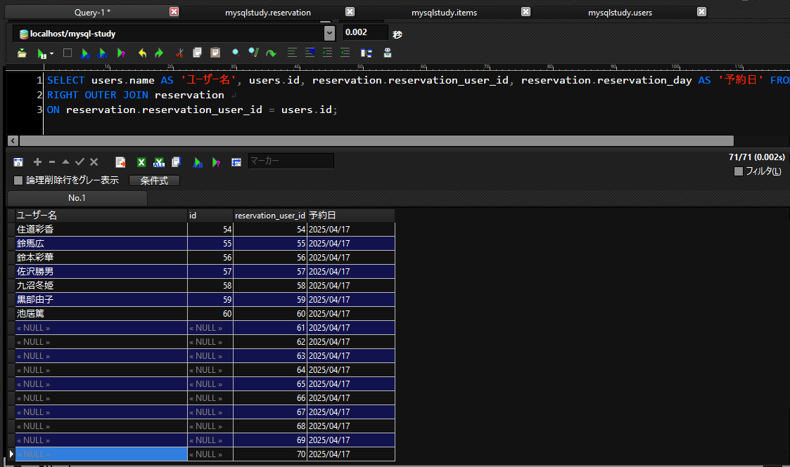 SQL学習入門 ｜ INNER JOINとOUTER JOINの違いを実例で解説 #MySQL - Qiita