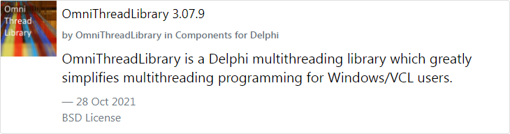 サードパーティ製ライブラリ (Delphi コンカレントプログラミング) #Pascal - Qiita