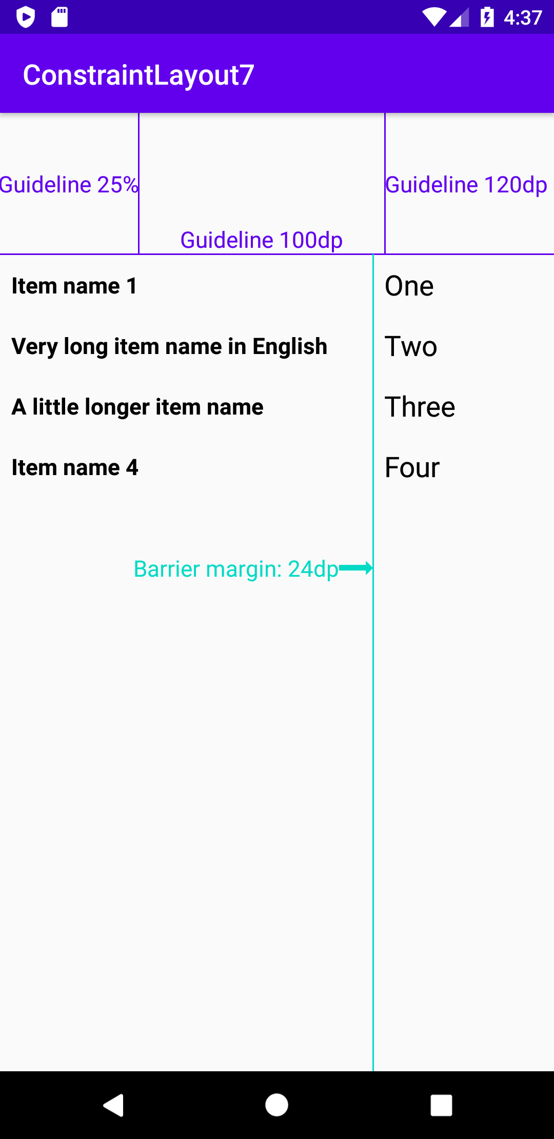 ConstraintLayout入門その7 - Guideline, Barrier #Android - Qiita