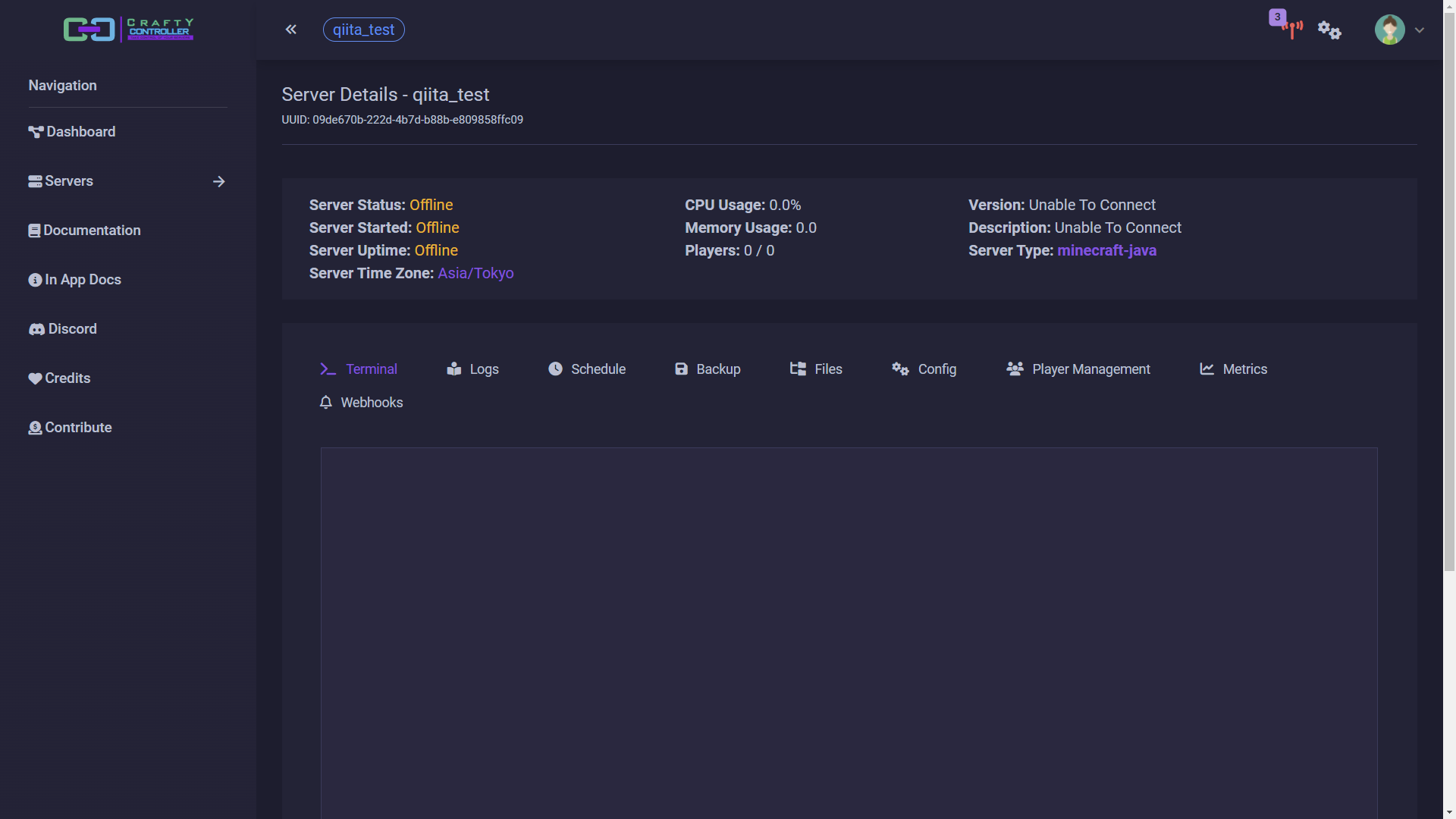 [ Crafty Controller ] MinecraftサーバーをGUIで操作する（導入と操作） #Linux - Qiita