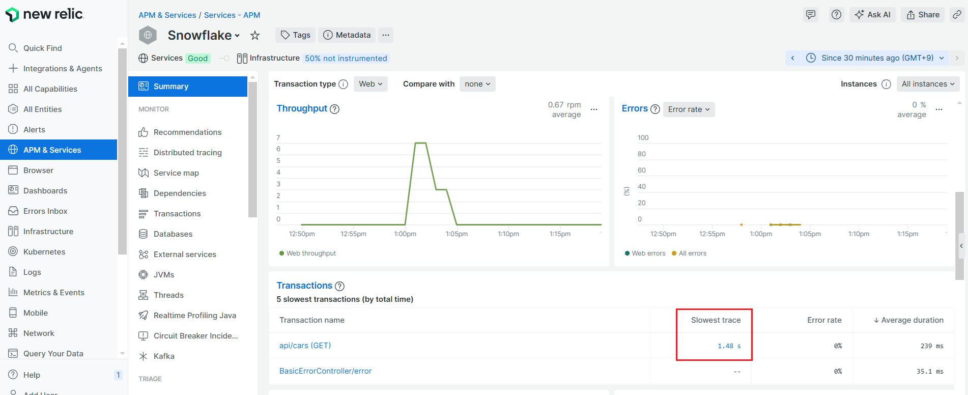New Relic APMでSnowflakeのSQLクエリを確認してみよう #NewRelic - Qiita