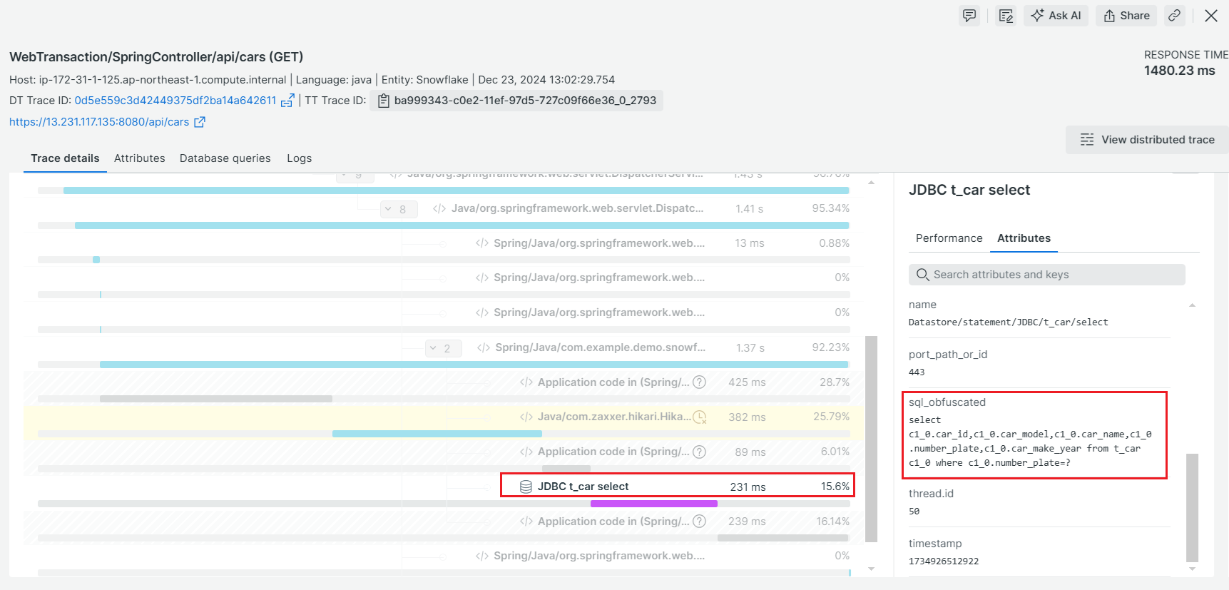New Relic APMでSnowflakeのSQLクエリを確認してみよう #NewRelic - Qiita