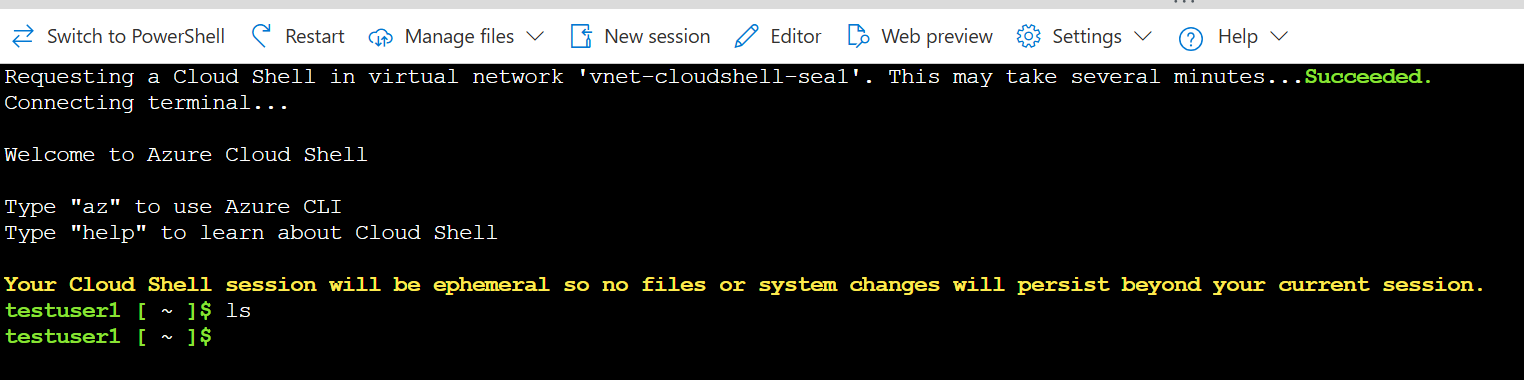 Azure Cloud Shell プライベート環境、エフェメラルセッション #CloudShell - Qiita