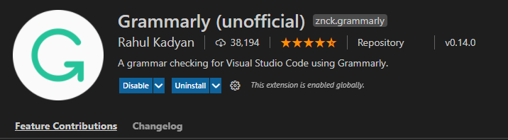 VS Code上でGrammarlyを使って英語ドキュメントの執筆に役立ててみる #Python - Qiita