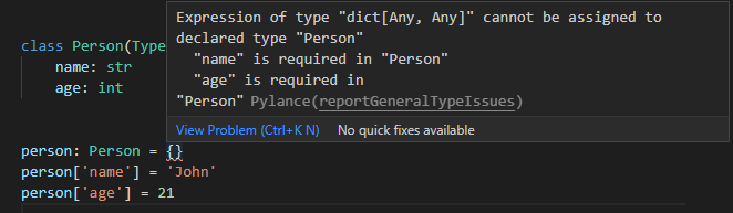 [Python3.8～]ビルトインのTypedDictについて詳しく調べてみた（PEP589） #Pylance - Qiita