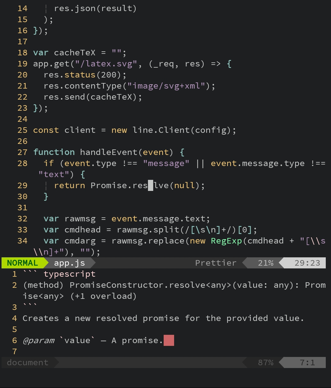 Vimにcoc.nvimを入れたら便利すぎて感動したっていう話 #neovim - Qiita