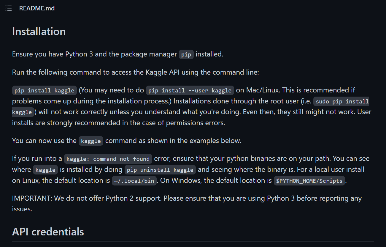kaggle: command not found #Linux - Qiita