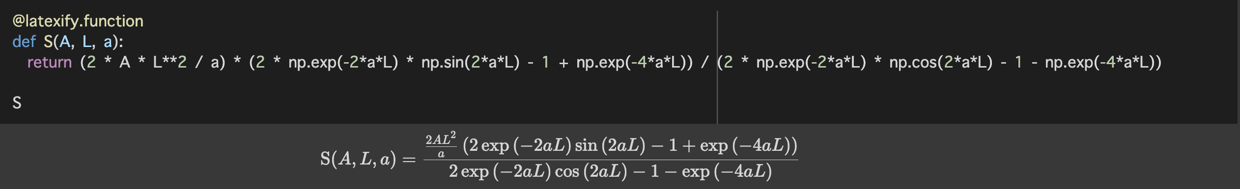 Pythonの計算コードをLaTeXの数式にする #Jupyter - Qiita