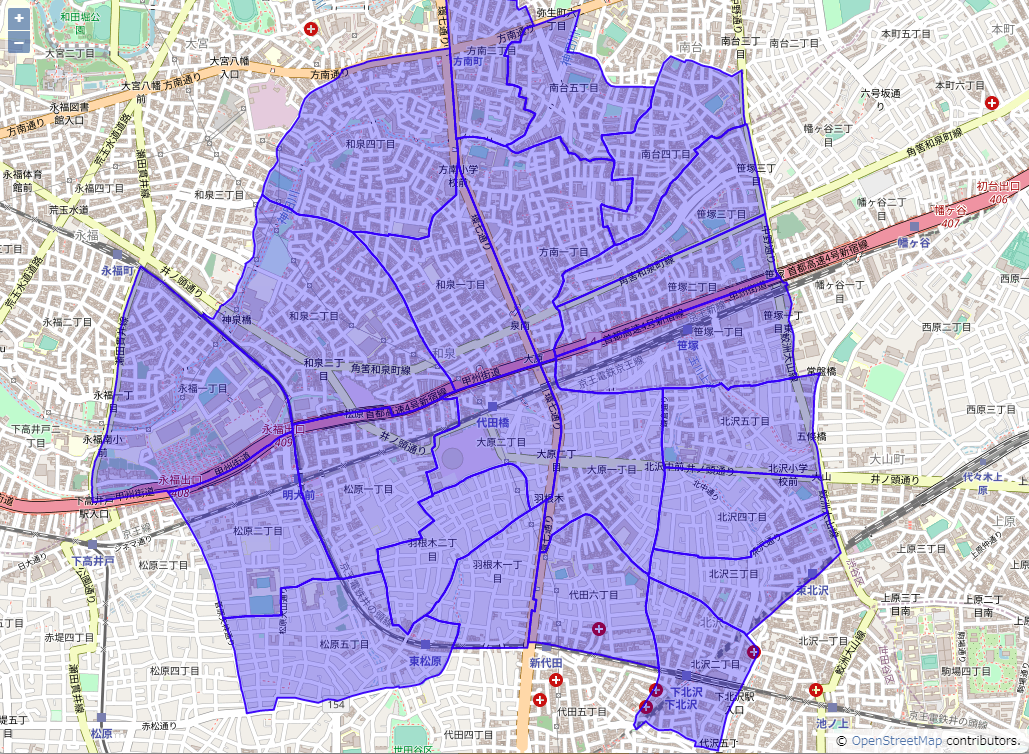 Openlayersを使ってopenstreetmapに町丁目ポリゴンを表示してみるopenlayers V6 Gis Qiita 