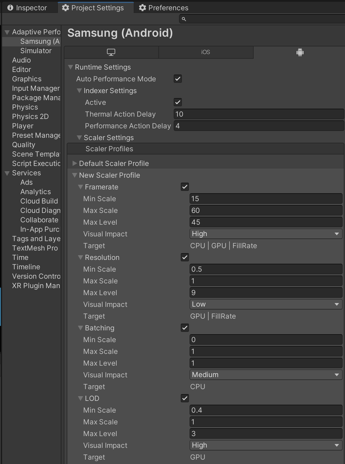 [Unity] Adaptive Performanceを試してみた #アドベントカレンダー2021 - Qiita