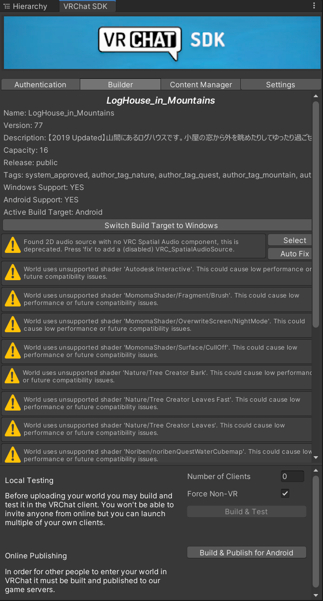 VRChatワールドのQuest対応ガイド(2021版) #Unity3D - Qiita
